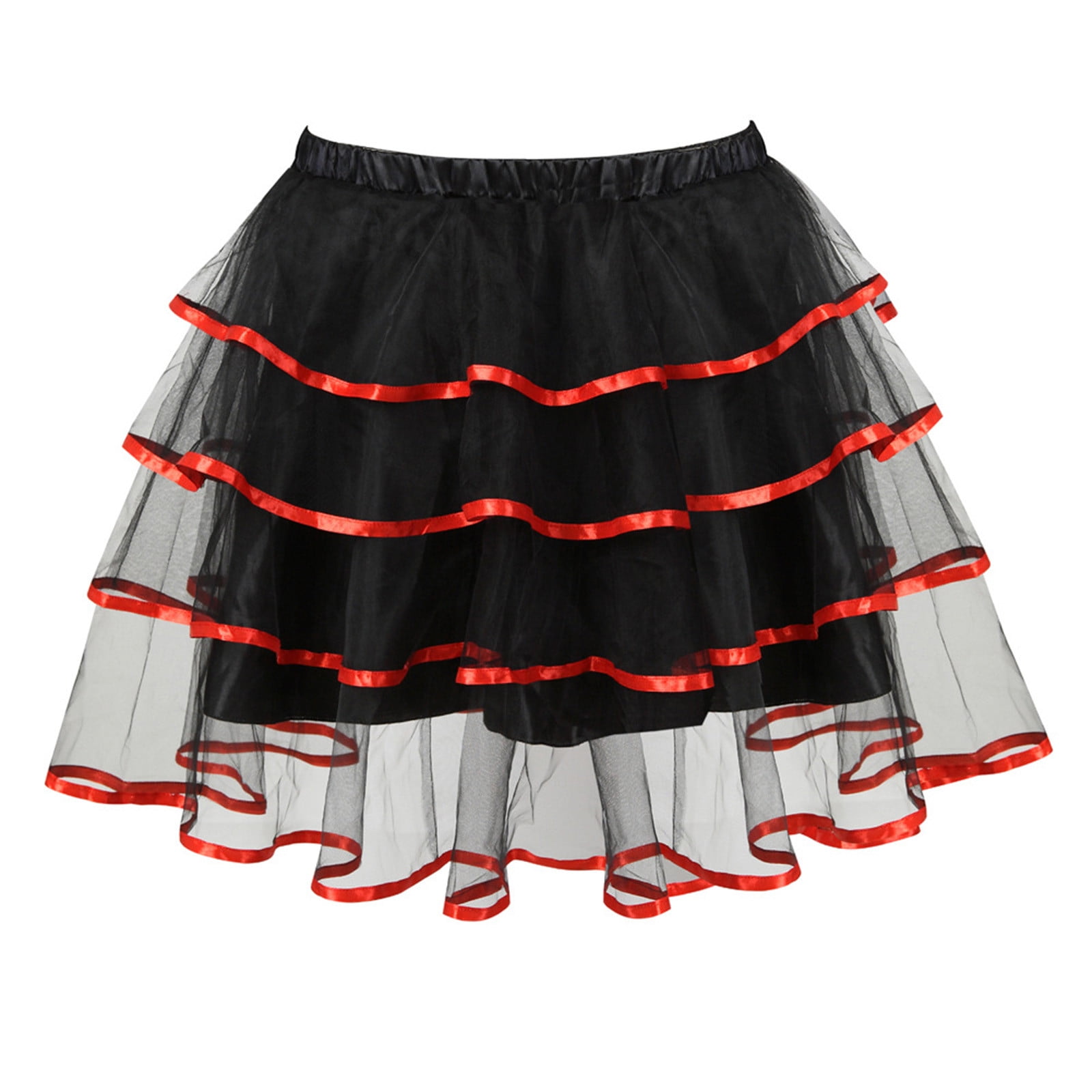 Dwaogom Victorian Steampunk Bustle Skirt 4 Layered Tie-on Belt Tulle ...
