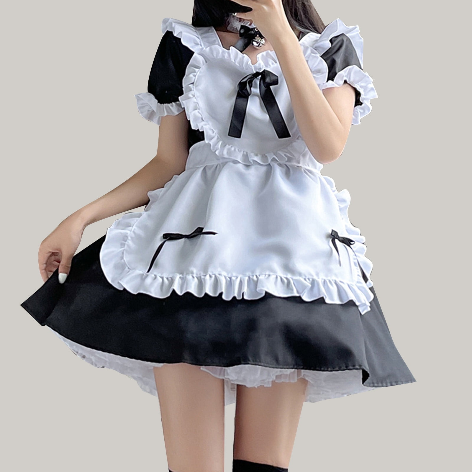 Dwaogom Women Lovely Maid Cosplay Costume Outfit Dress Clothes Dress ...