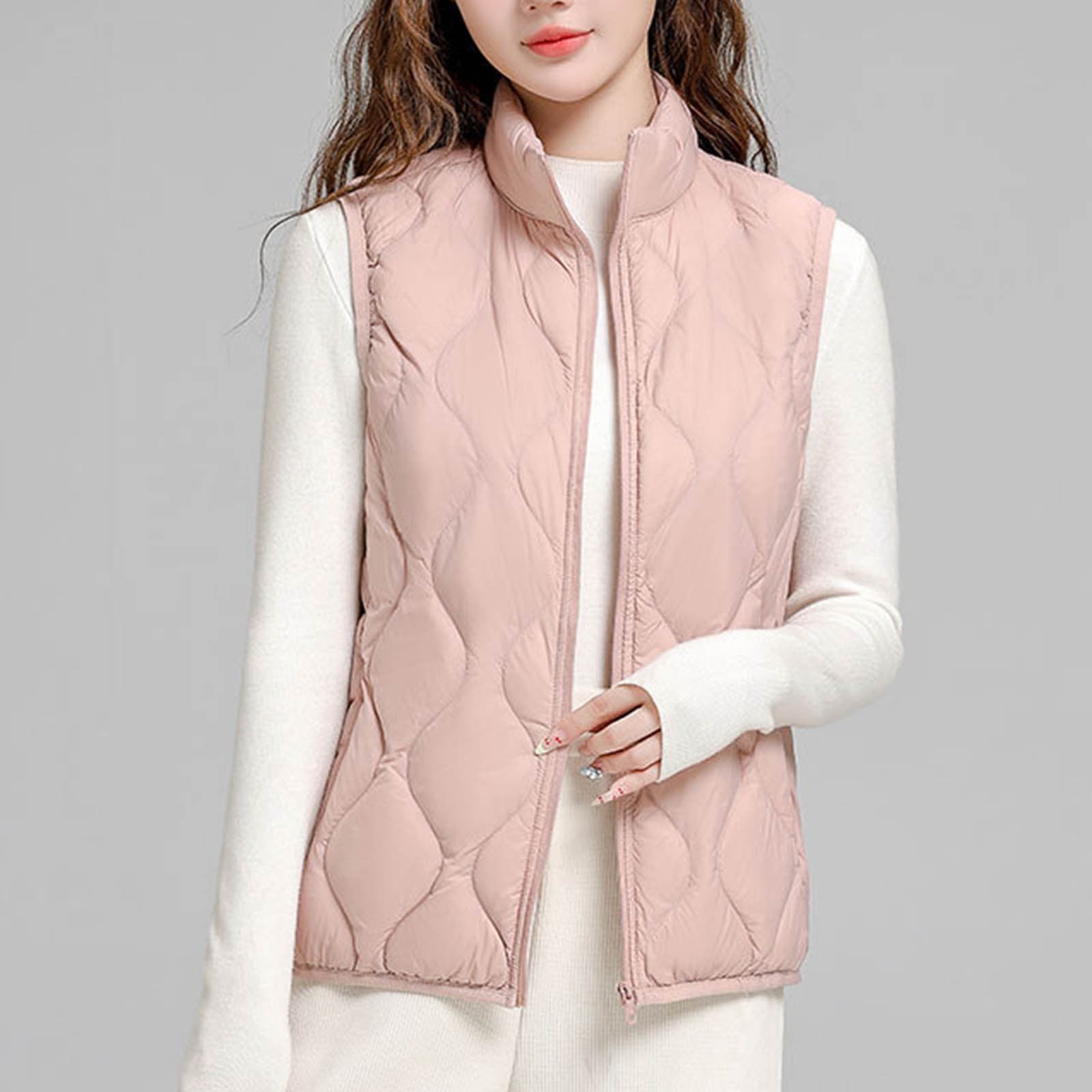 Dwaogom Women's Winter Vests Outerwear Lightweight Quilted Puffer ...