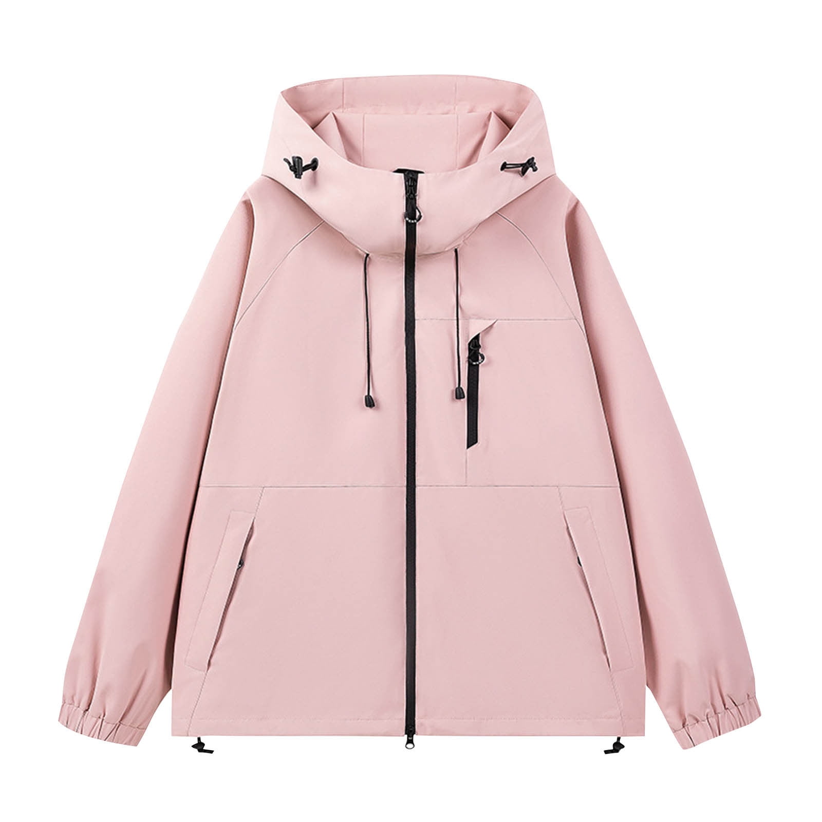 Dwaogom Womens Waterproof Rain Jacket Lightweight Raincoat Hooded ...