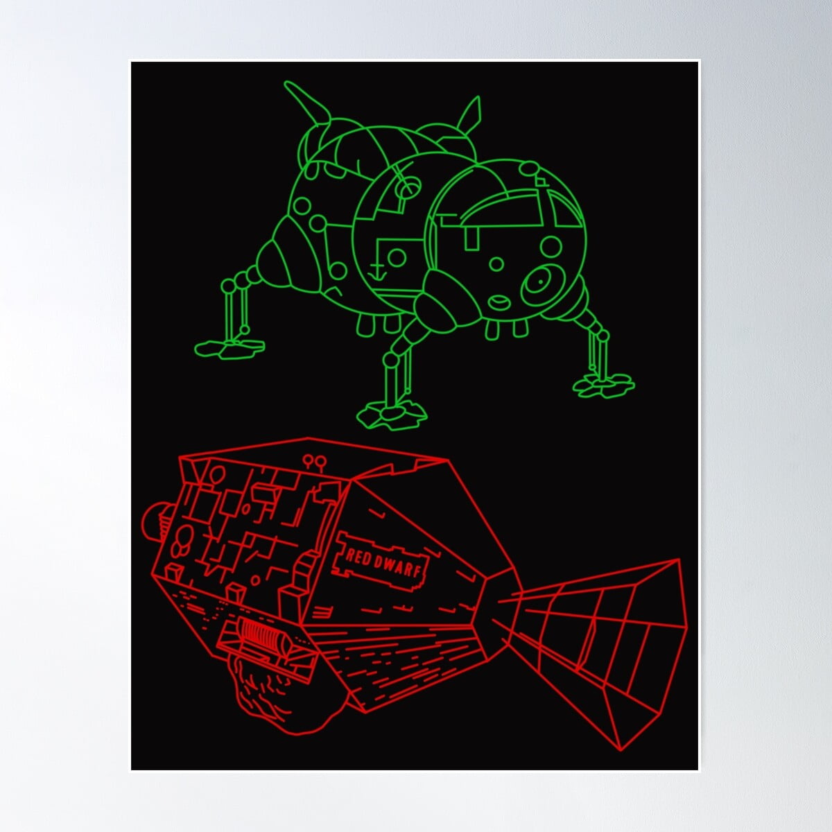 Dwarf And Bug Poster Wall Art, Modern Wall Decor For Living Room ...