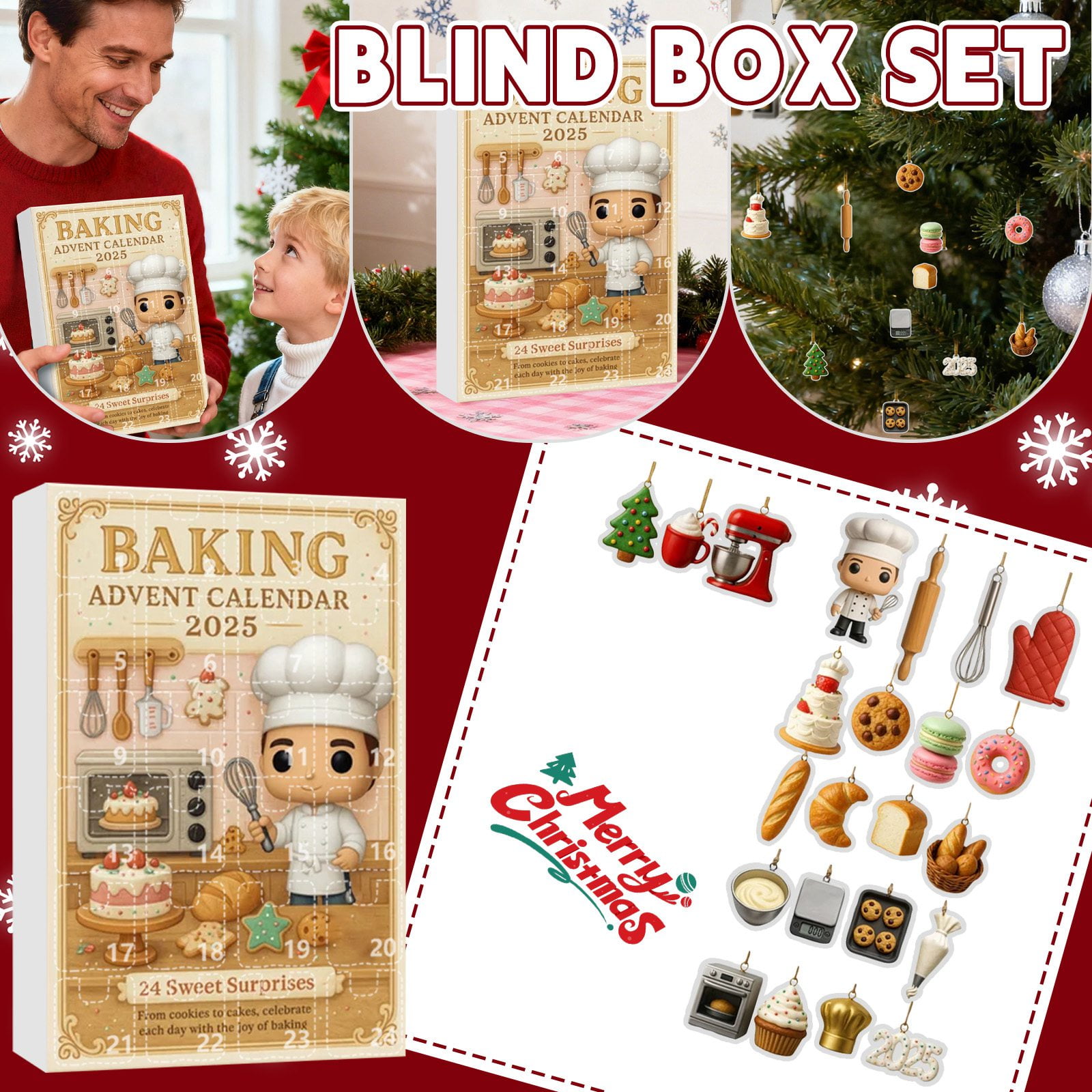 Dwarf Christmas 24Day Countdown Calendar Set - 24 Piece Christmas ...