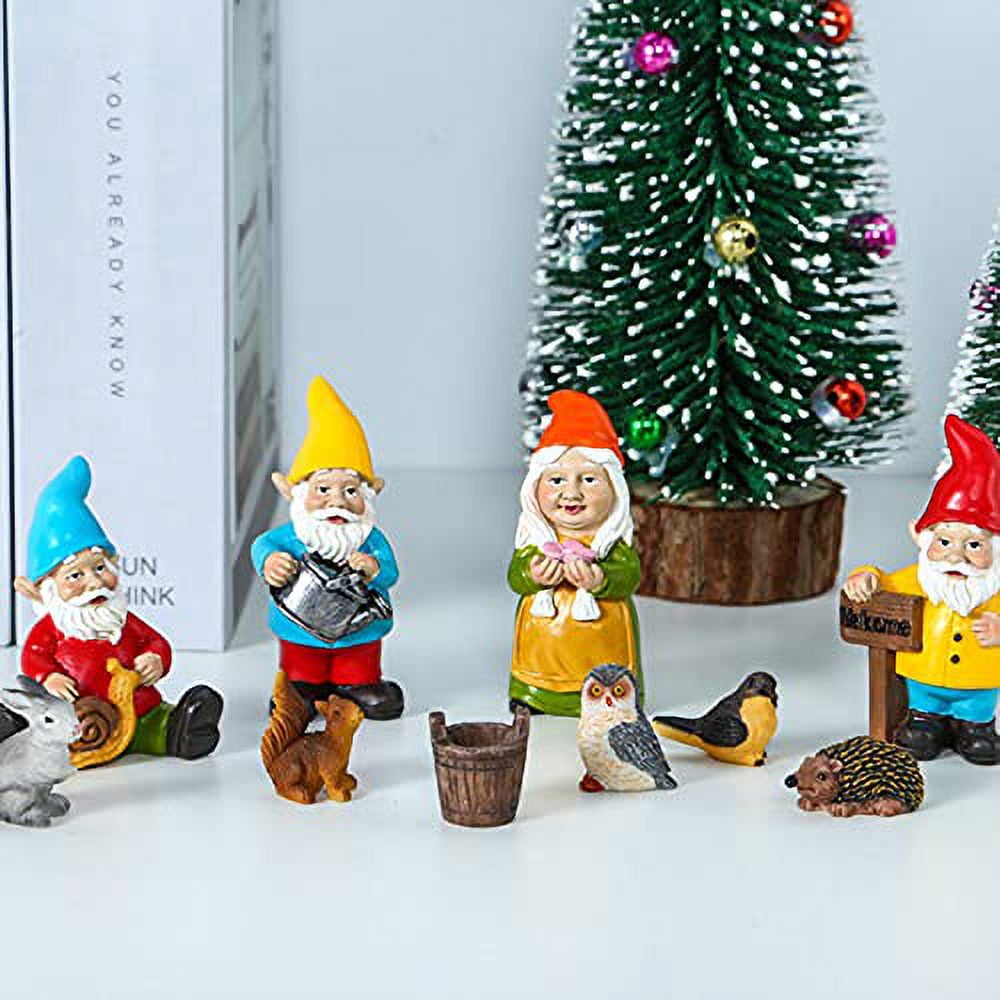 Dwarf Decoration Set, Hand-Painted Resin Figurine, Miniature Funny ...