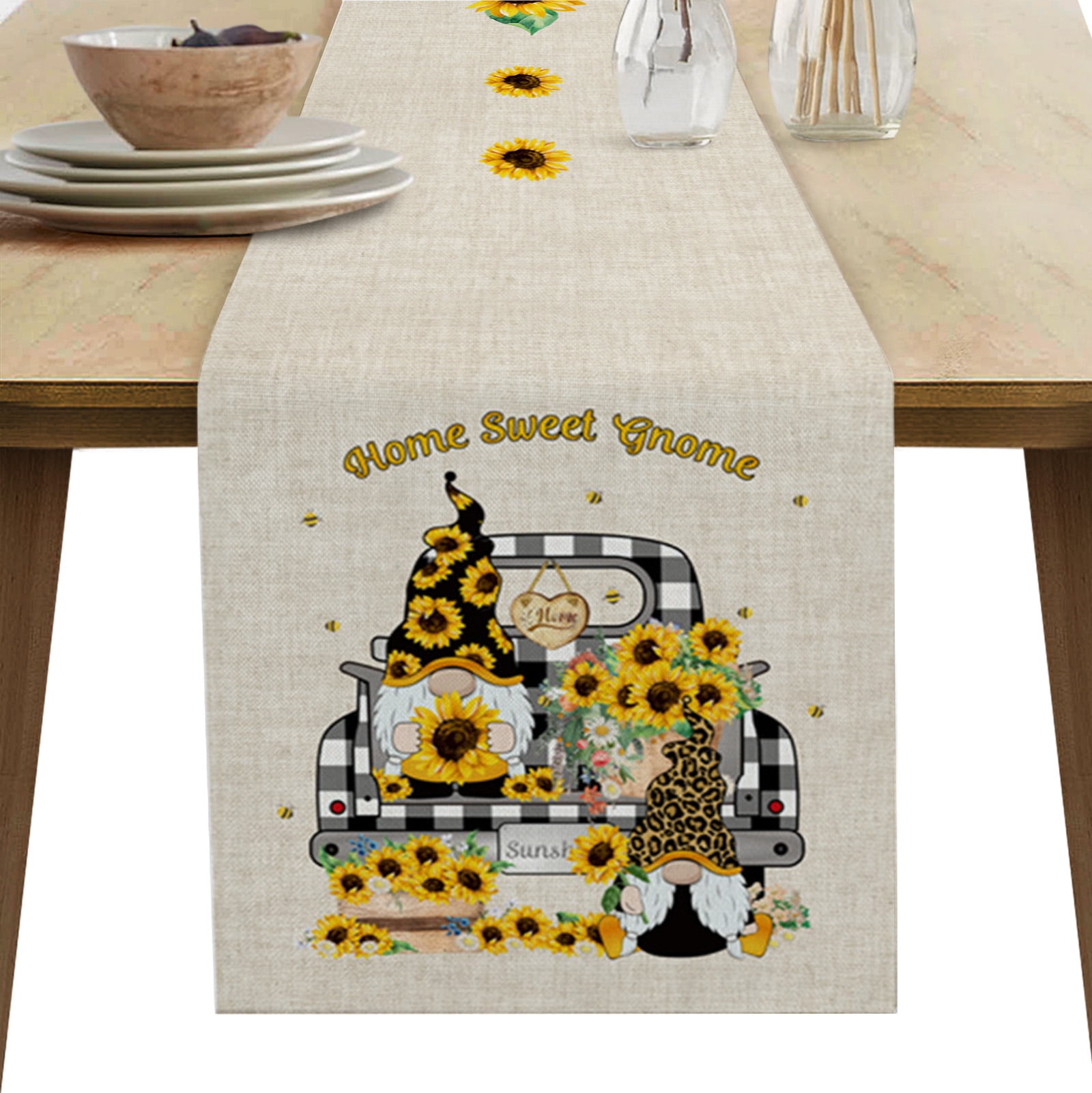 Dwarf Marble Wood Grain Table Runner Home Dining Table r Placemat Hotel ...