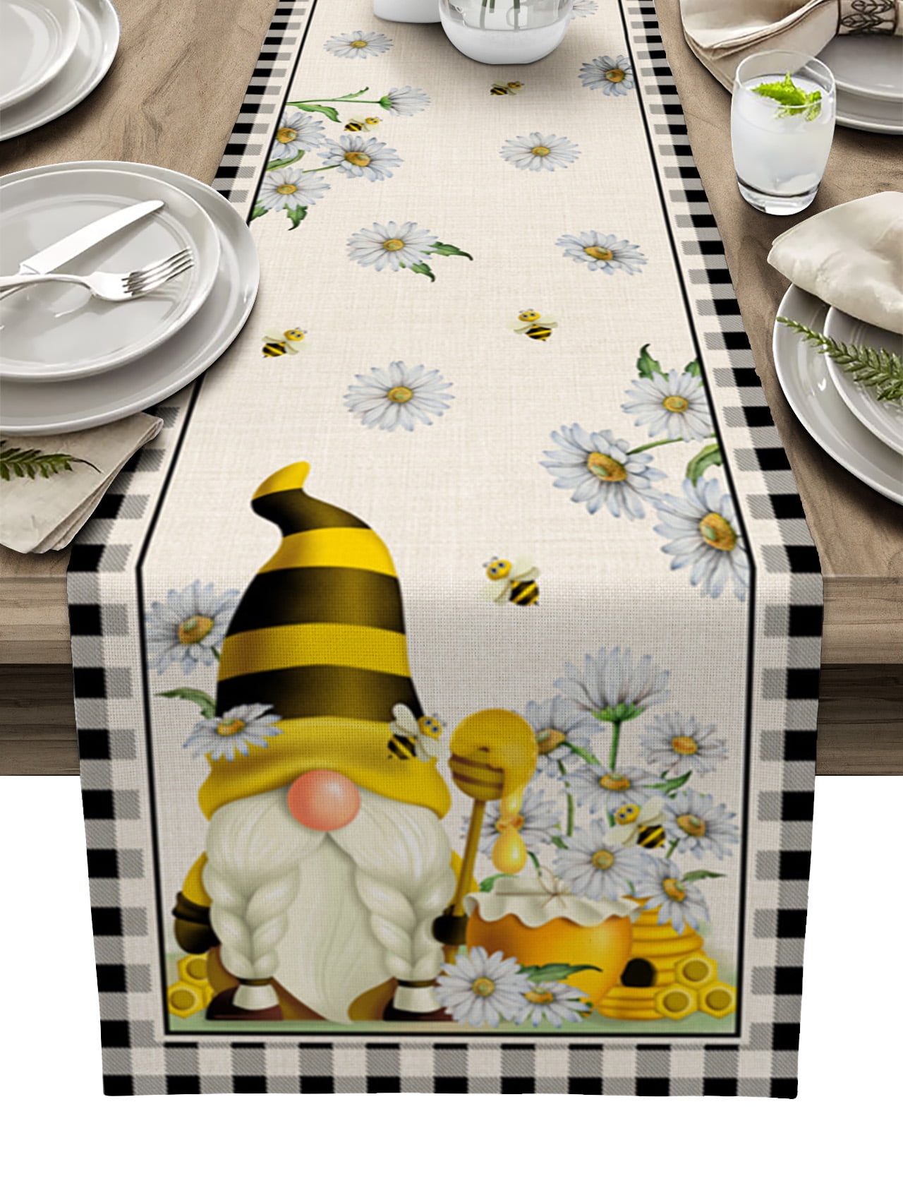 Dwarf Marble Wood Grain Table Runner Home Dining Table r Placemat Hotel ...