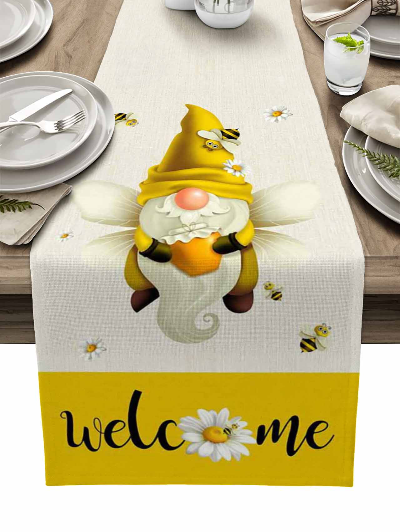 Dwarf Marble Wood Grain Table Runner Home Dining Table r Placemat Hotel Wedding Table r ...