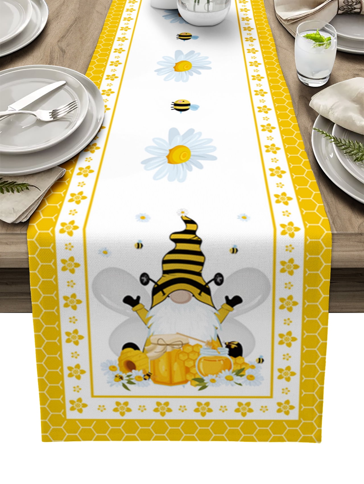 Dwarf Marble Wood Grain Table Runner Home Dining Table r Placemat Hotel ...