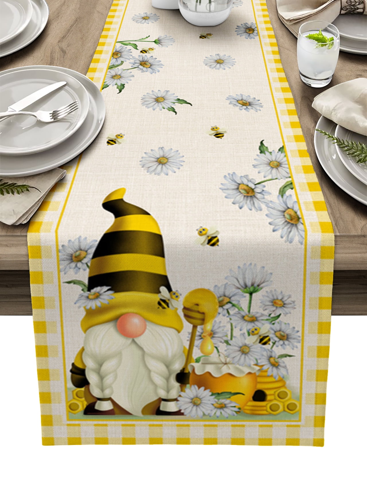 Dwarf Marble Wood Grain Table Runner Home Dining Table r Placemat Hotel ...