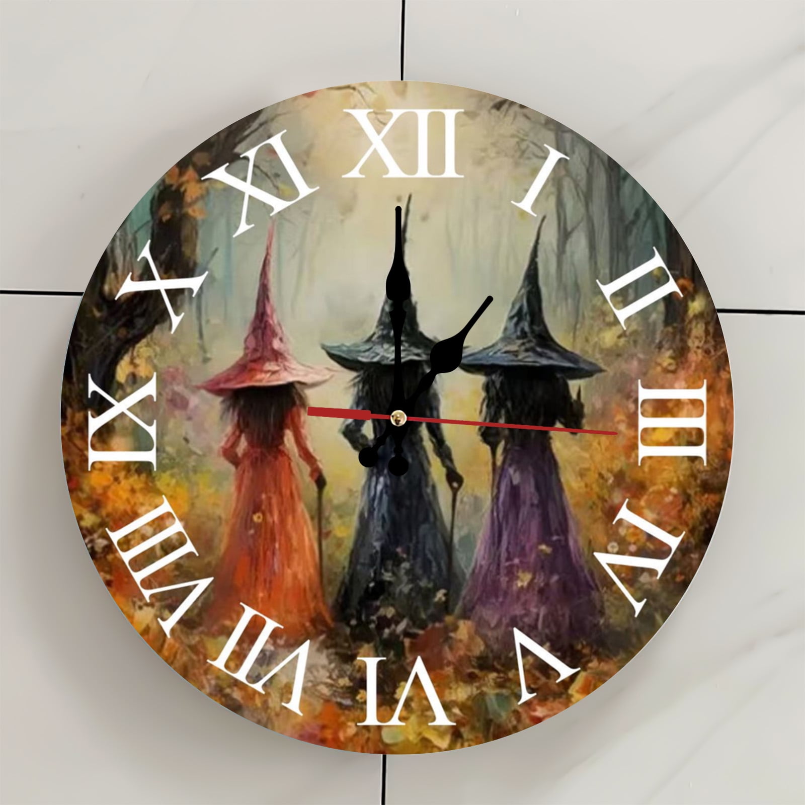 Dwarf Old Man Wall Clock - 12 Inch Wooden Art Hanging Clock, Silent Non ...