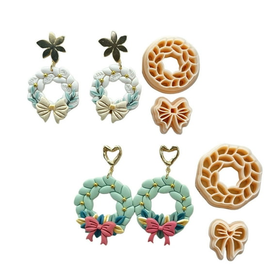 Dwarf Plan Polystyrene Clay Molds Set Of 4 For Artisanal Ear Posts And ...