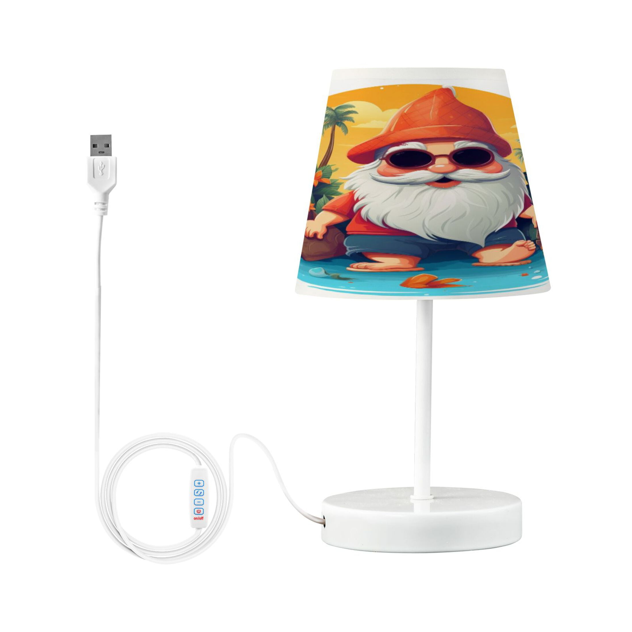 Dwarf Plant Sunglasses Hat Desk Lamp LED Table Nightstand Lamps with 3 ...