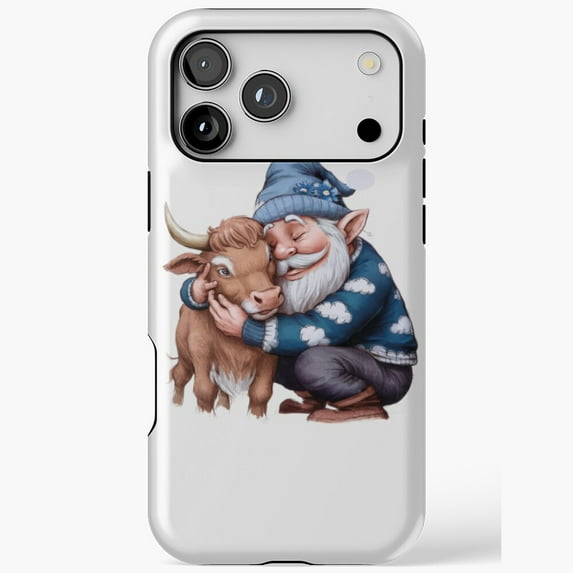 Dwarf With A Calf Art Protective Case for iPhone 11 12 13 14 15 16 17 ...