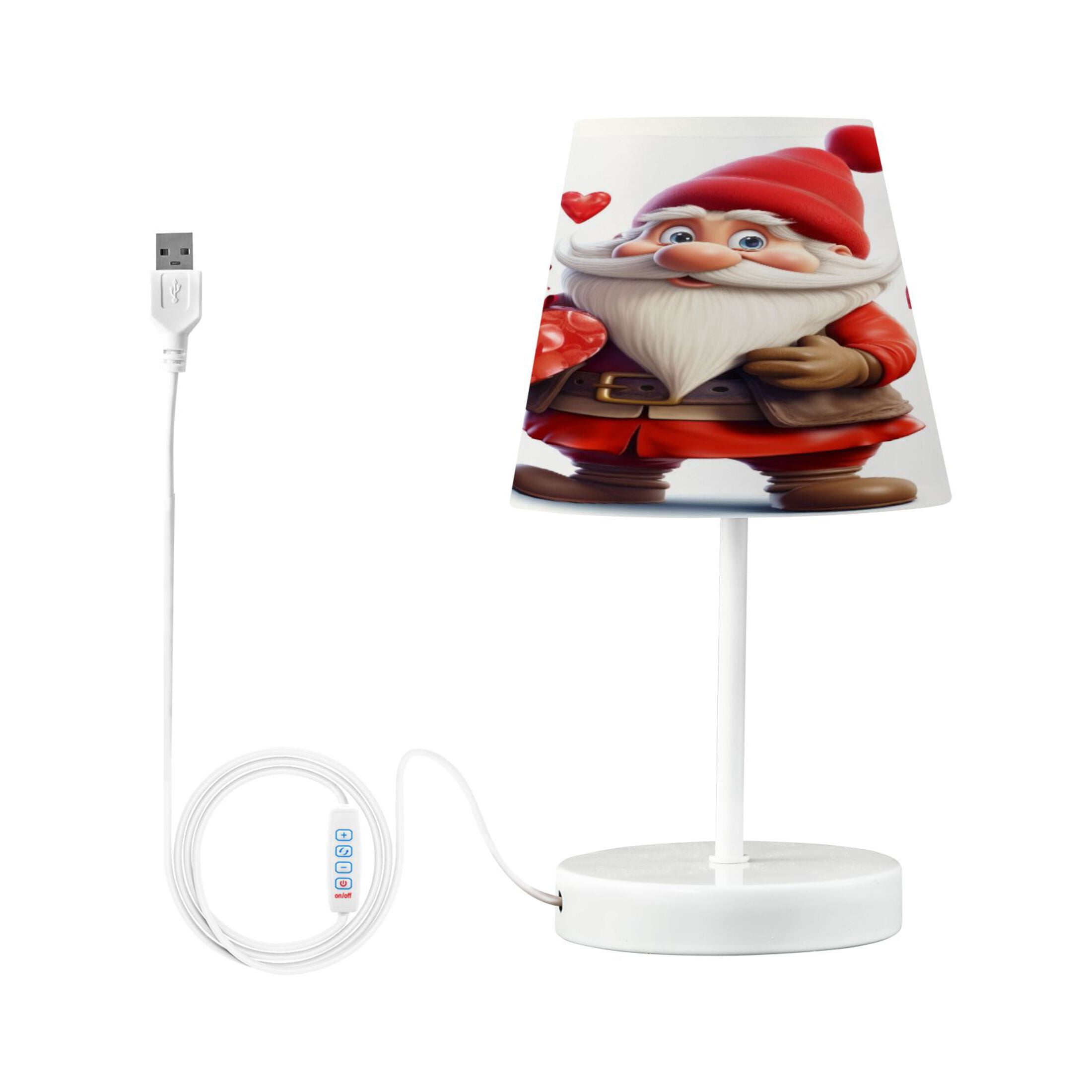 Dwarf with Heart Desk Lamp LED Table Nightstand Lamps with 3 Color ...
