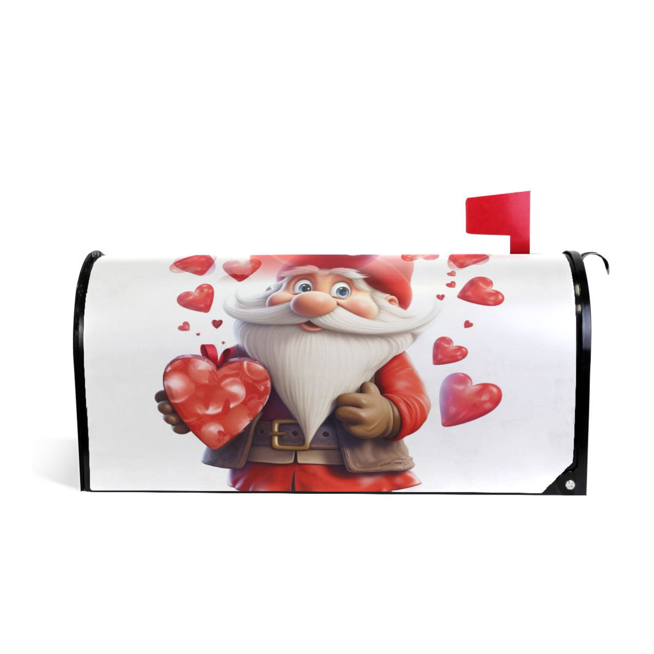 Dwarf with Heart Mailbox Covers Magnetic Post Box Cover Wraps Standard ...