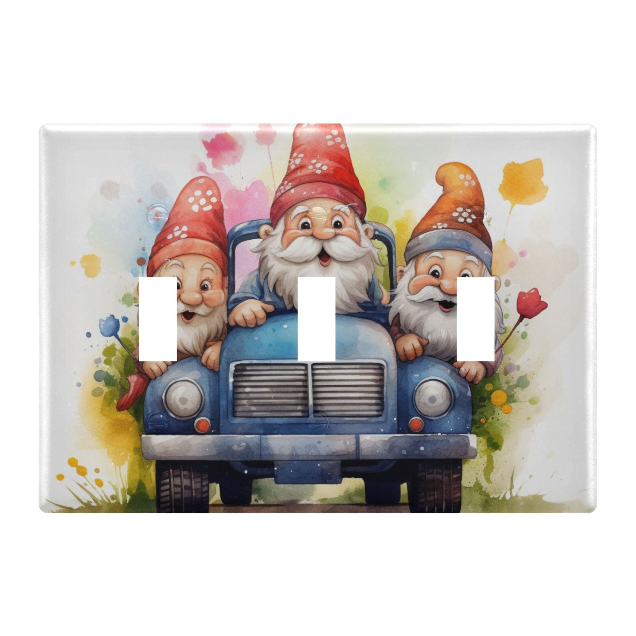 Dwarfs Driving Car Light Switch Plate Covers 3 Gang Wall Plate Plastics ...