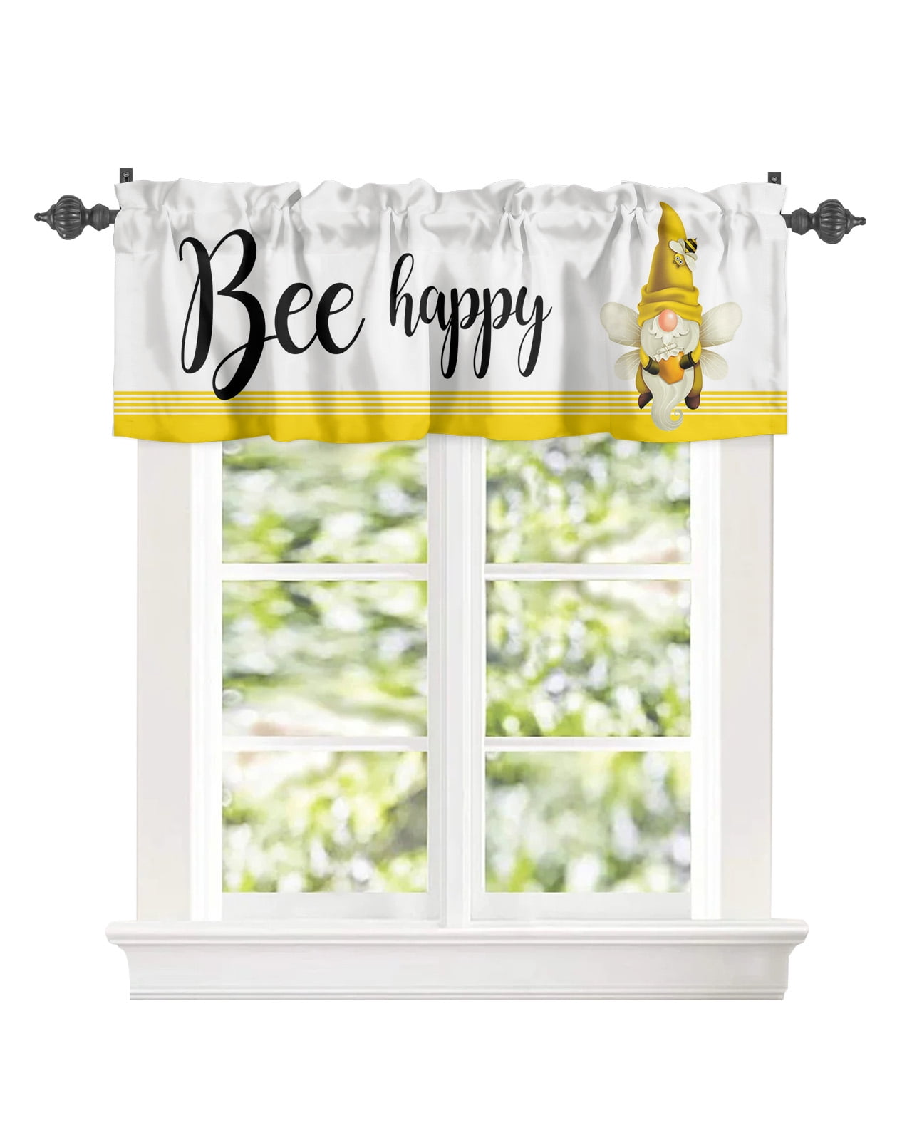 Dwarfs Farmhouse Bumble Bees Happy Window Treatment Panel for Living ...