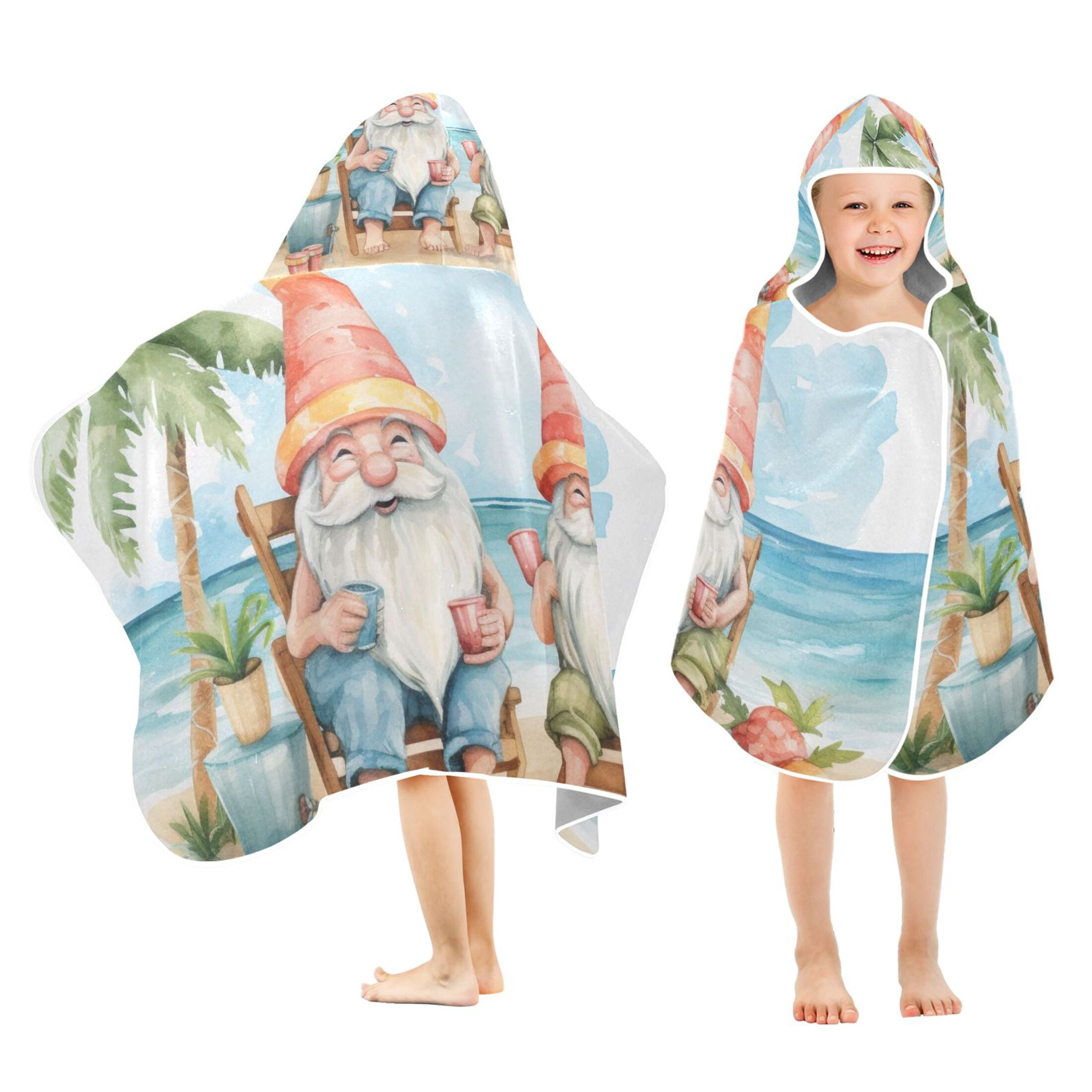 Dwarfs Seat Chair on Beach Toddler Hooded Beach Towel 24" x 50" Kids ...