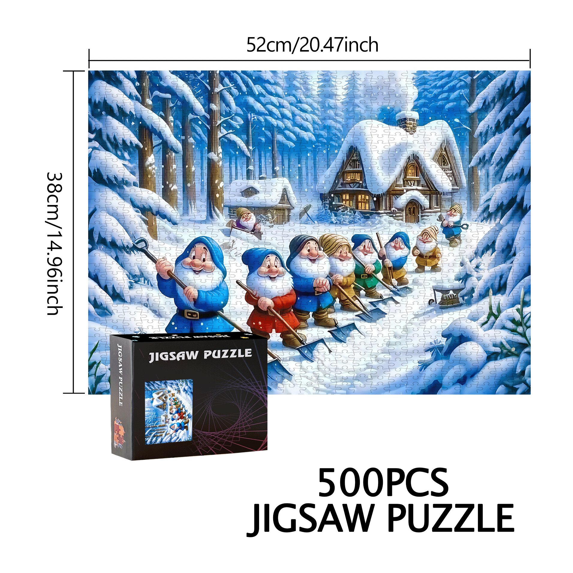 Dwarfs, Snow Puzzle 500pcs/1000pcs Large Puzzle Game Gift Family ...