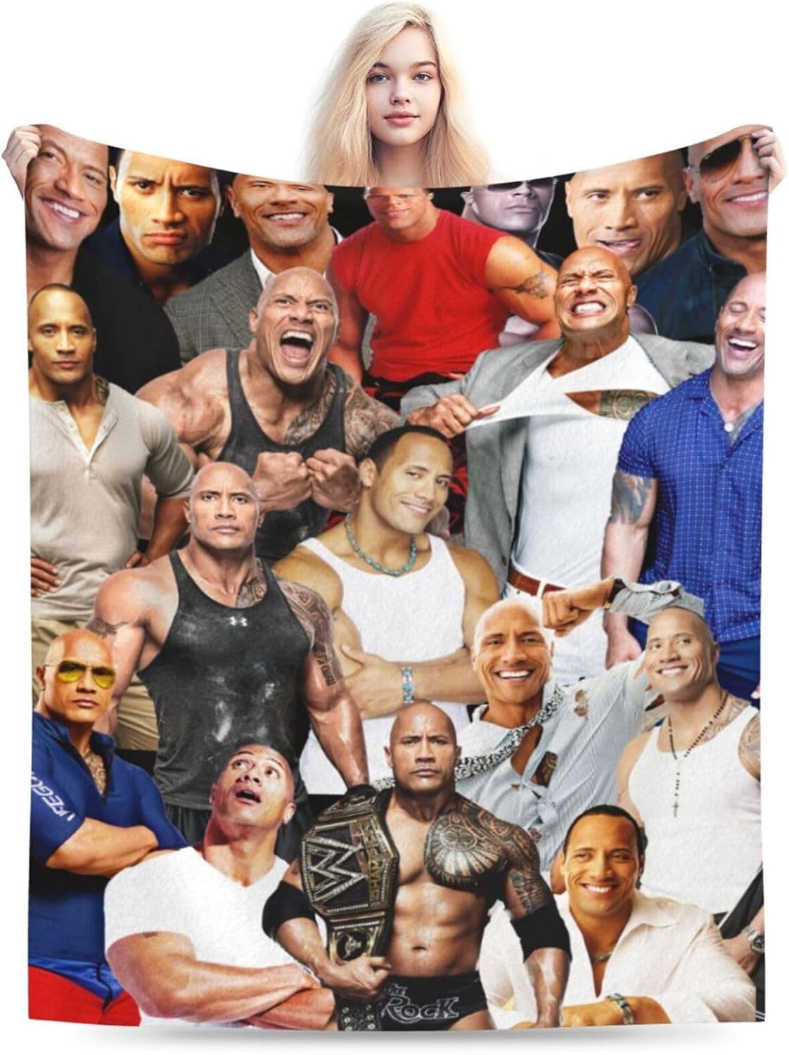 Dwayne Douglas Johnson Blanket Soft and Warm Lightweight Fluffy Throws ...