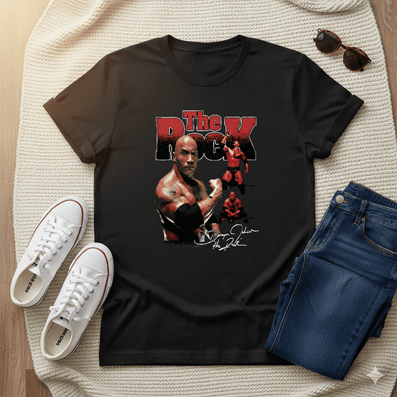 Dwayne Johnson Retro Movie Star Fitness Icon Graphic Unisex T-Shirt ...