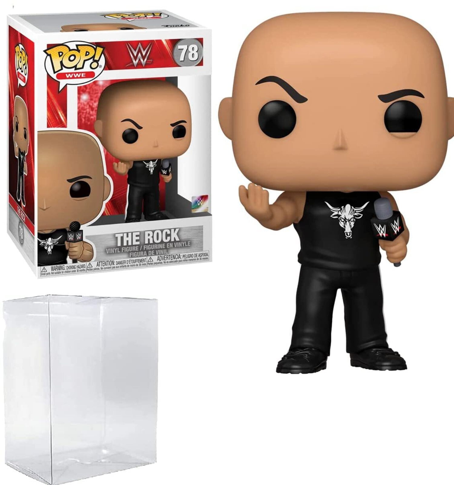Dwayne The Rock Johnson #78 Funko POP! WWE: Figurine with Case ...