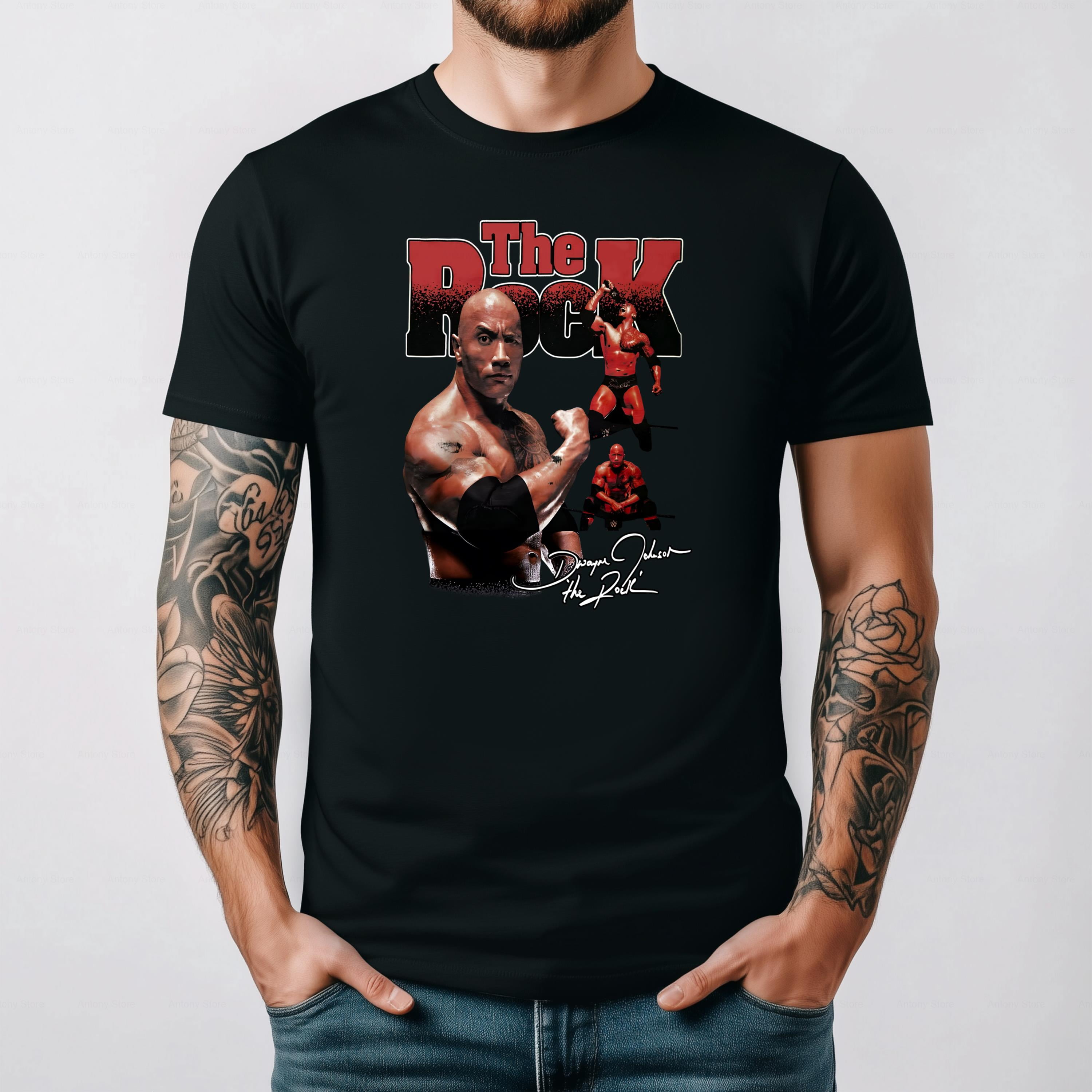 Dwayne The Rock Johnson Brahma Bull WWE Fan Themed T-shirt unisex up to ...