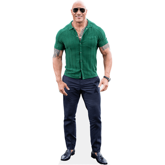 Dwayne 'The Rock' Johnson (Green Top) Mini Cardboard Cutout Standee - Walmart.com