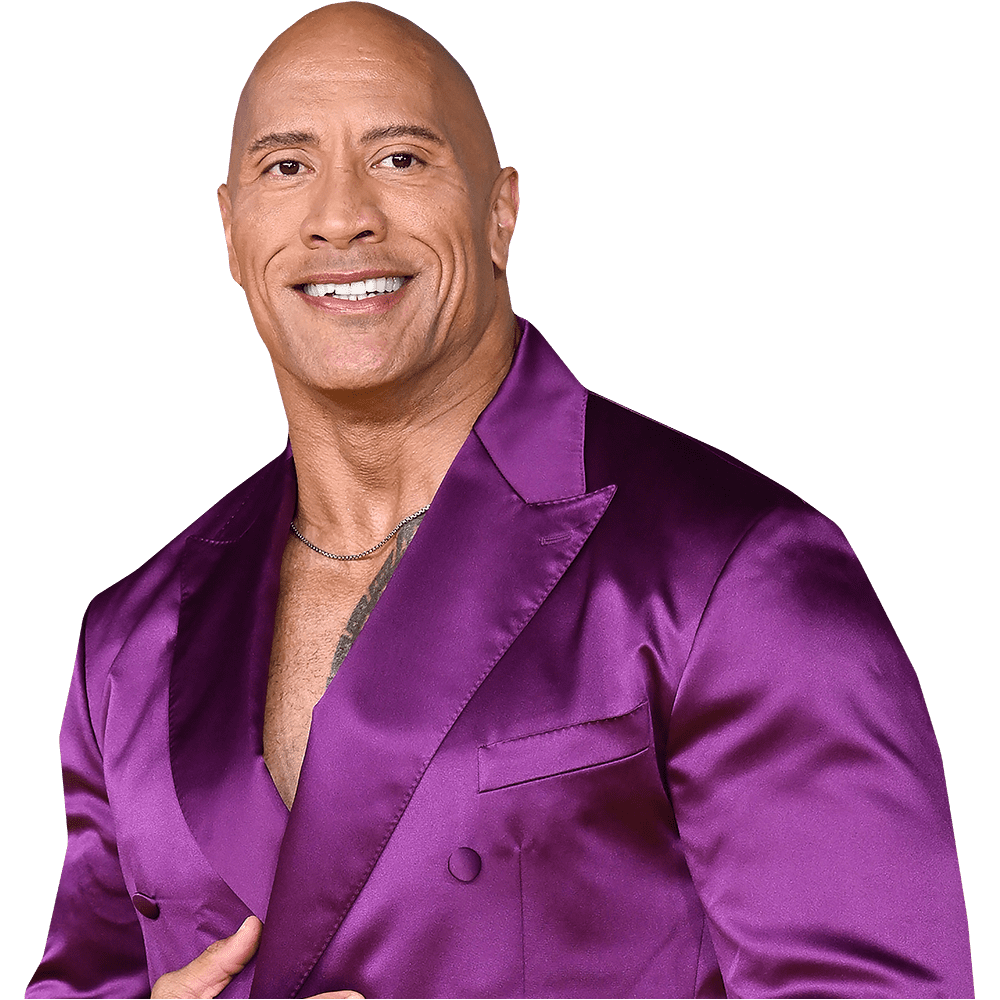 Dwayne 'The Rock' Johnson (Purple Suit) Half Body Buddy Cutout ...