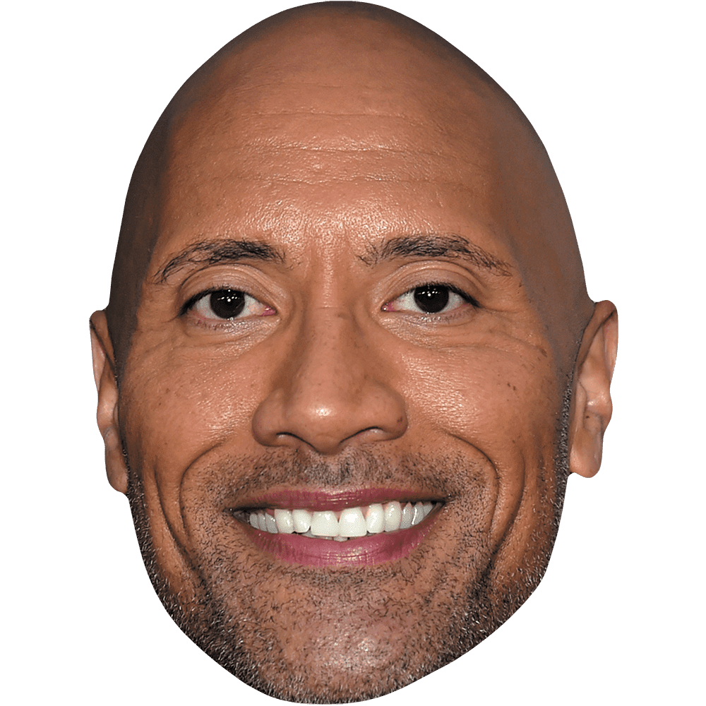 Dwayne 'The Rock' Johnson (Stubble) Flat Cardboard Face - Walmart.com