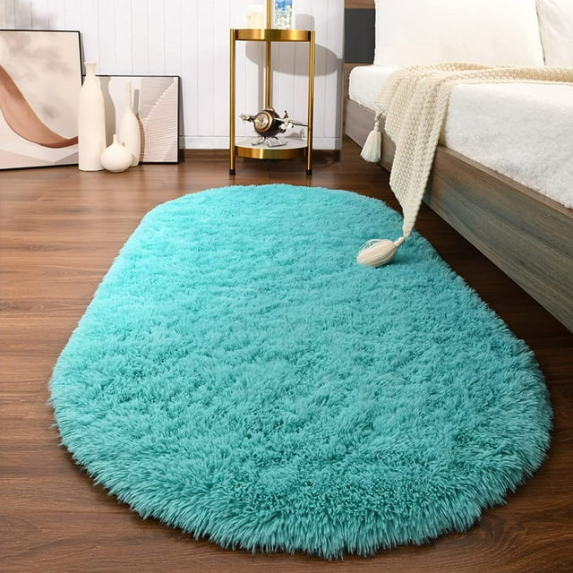 Dwelke Fluffy Rugs for Bedroom,Shag Cute Area Rug for Girls/Boys and ...
