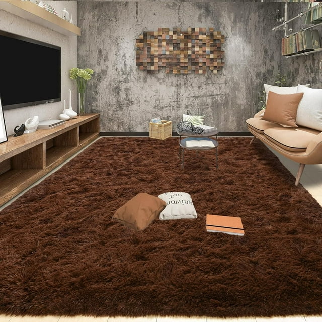 Dwelke Shaggy Area Rug 9x12ft, Ultra Fuzzy Large Plush Carpet for ...