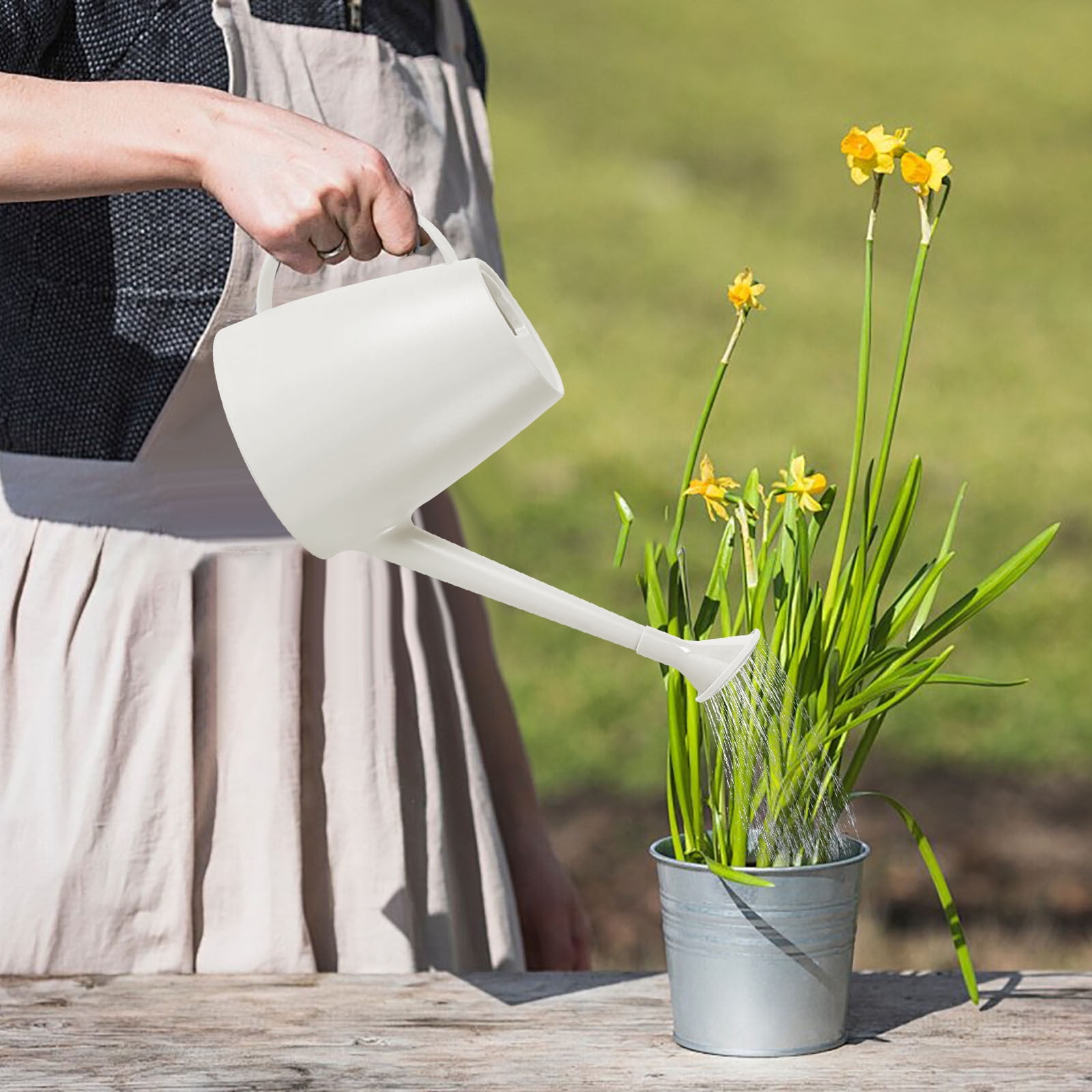 DwellJoy 1.2L Large Ergonomic Plastic Watering Can for Indoor Outdoor ...