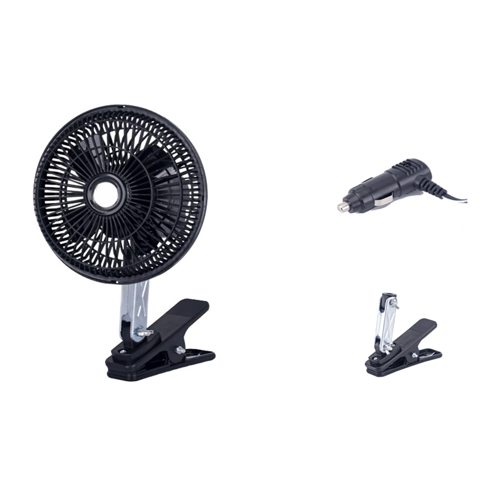 DwellJoy 12V High-Speed Car Fan with 360° Oscillation, 3 Adjustable ...