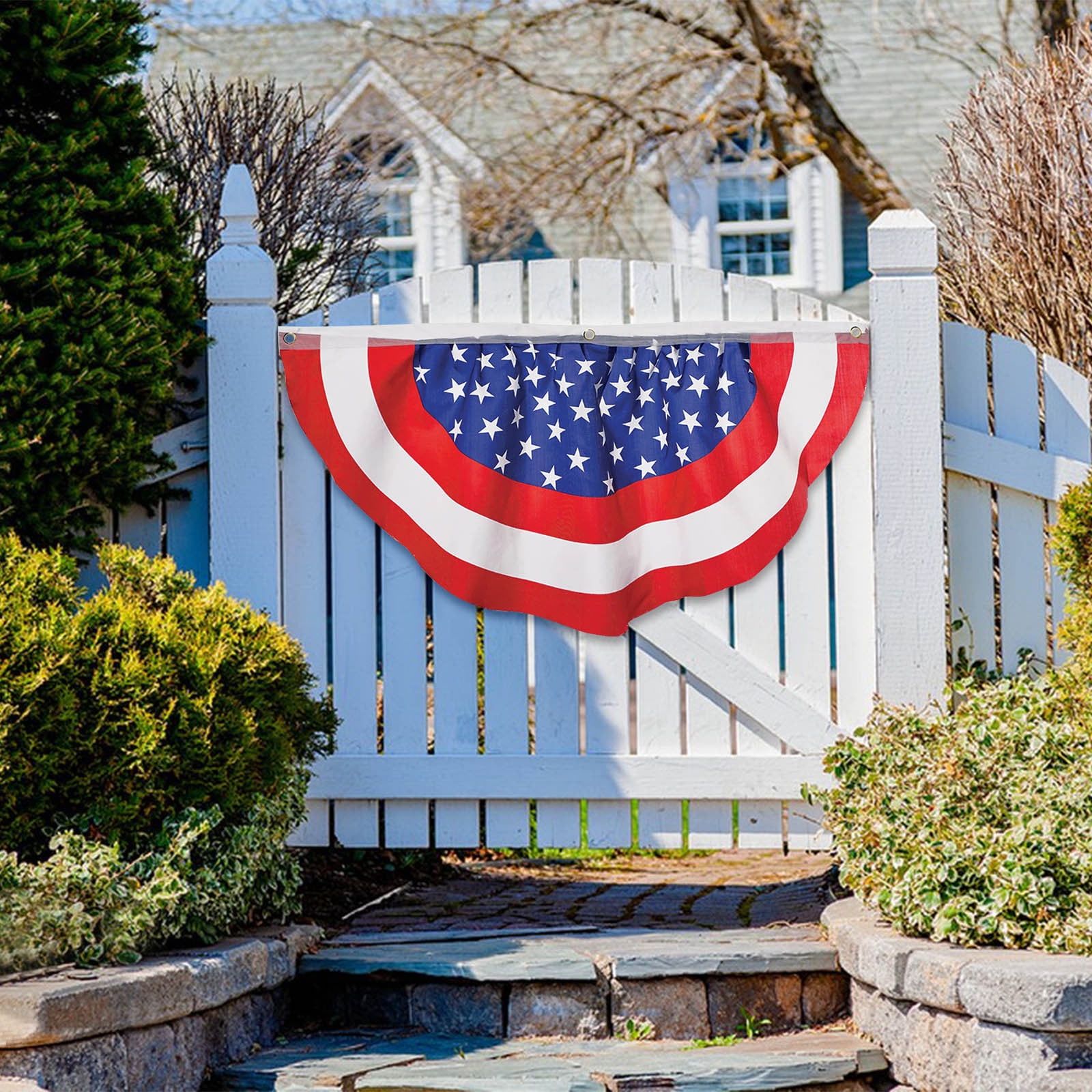 DwellJoy 180x90cm Heavy Duty American Patriotic Bunting Flag - Outdoor ...