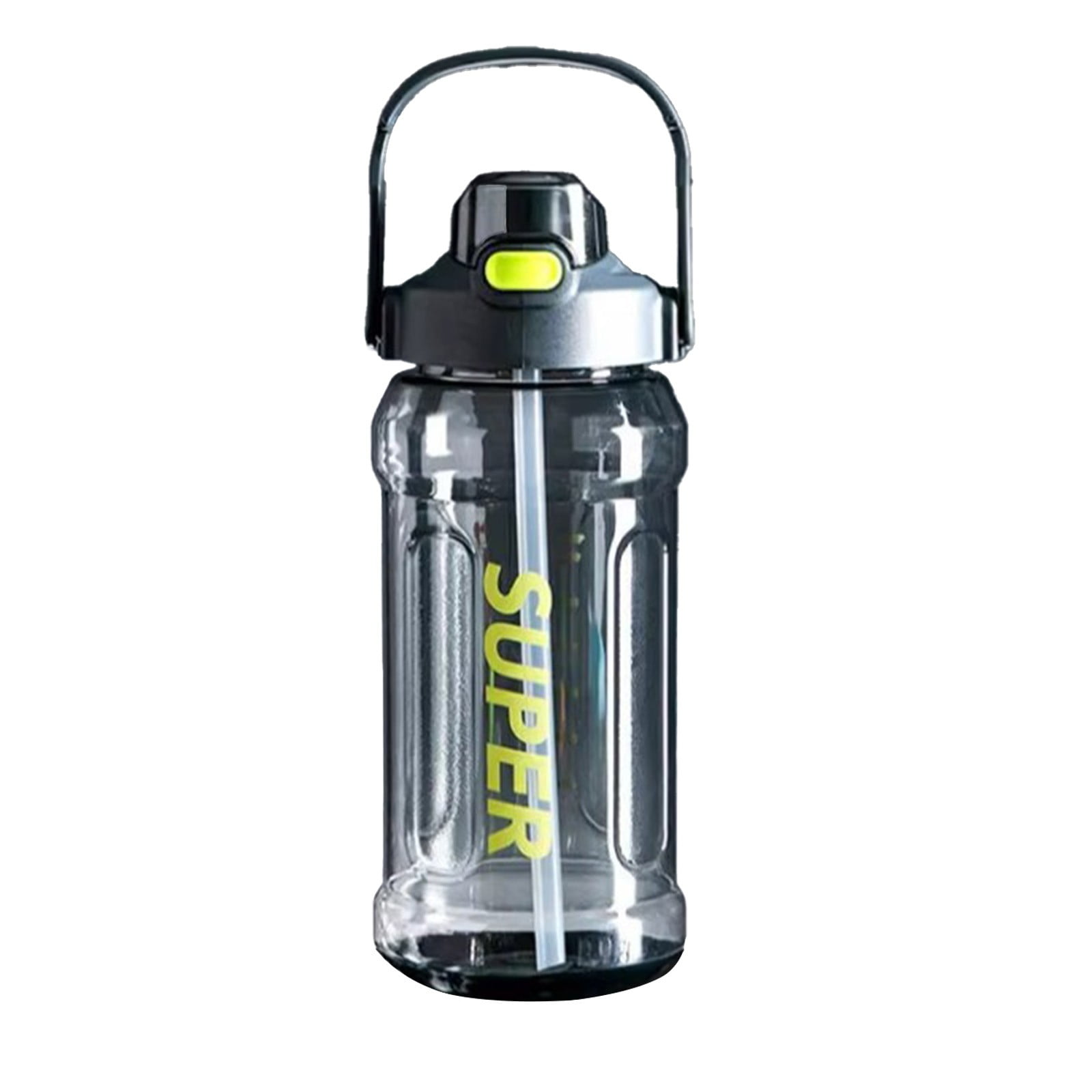 DwellJoy 2000ml BPA Free Water Bottle - Leakproof & Durable Gym Bottle with One Hand Handle ...