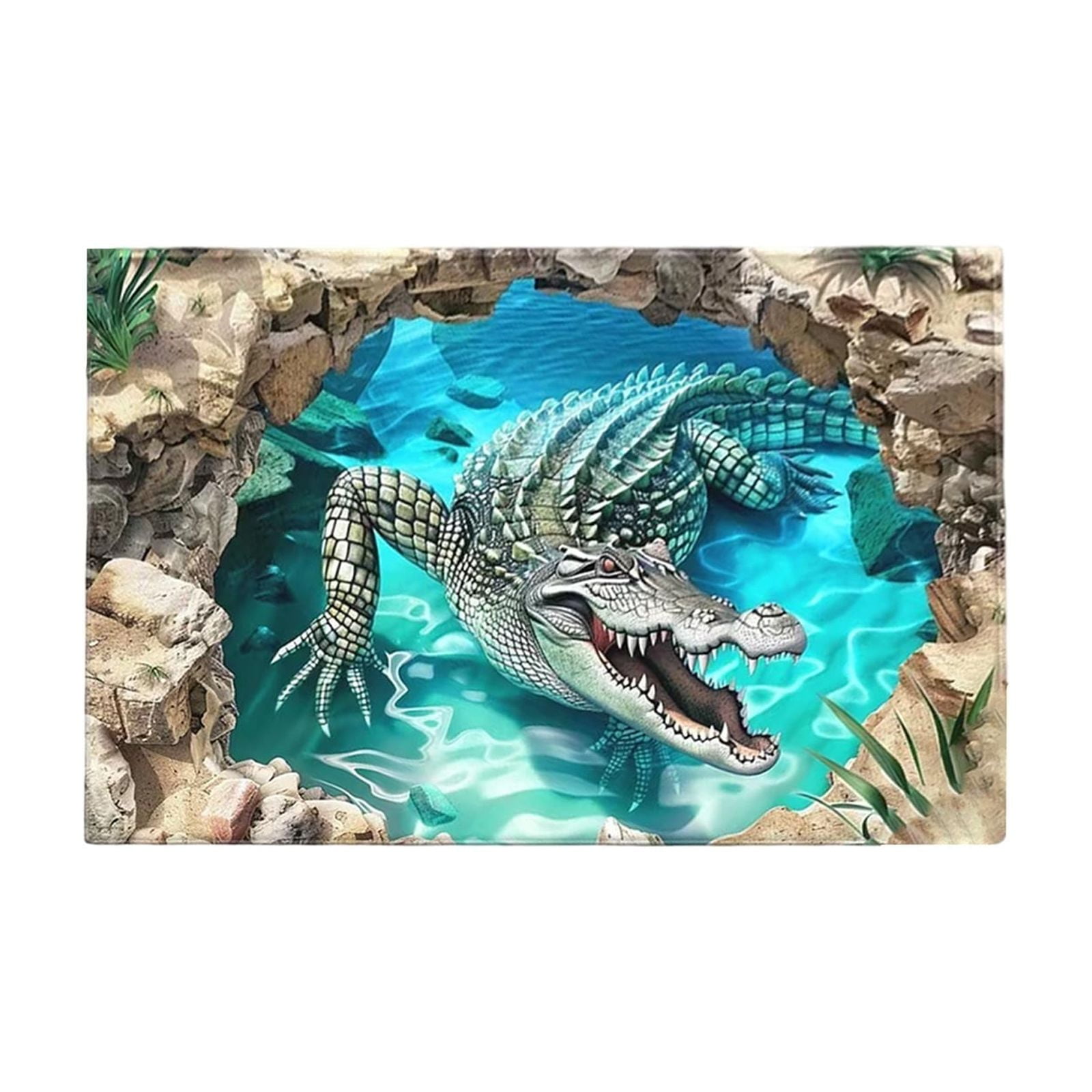 DwellJoy 3D Stereo Visual Effect Door Mat, Super Absorbent Quick Dry ...