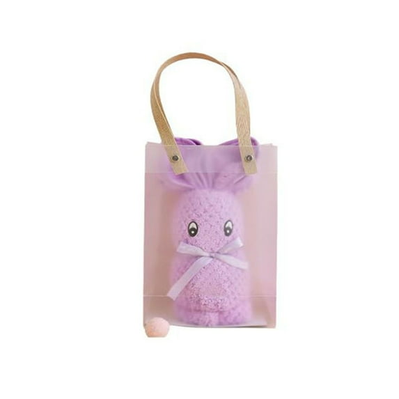 DwellJoy Cute Bunny Hand Towel for Kids and Adults, Soft Quick-Dry ...