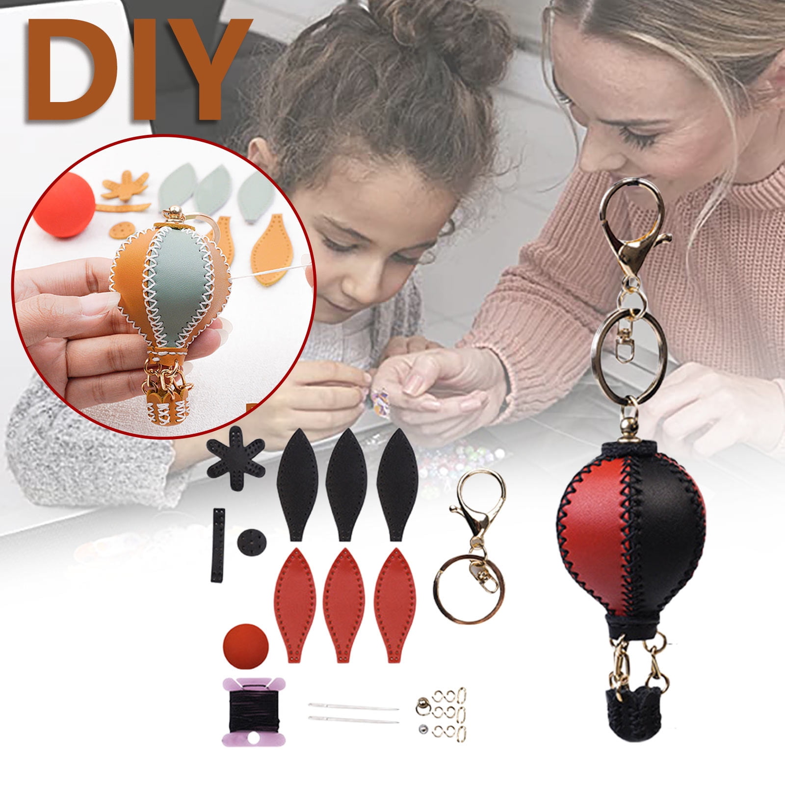 DwellJoy DIY Keychain Craft Kit with Metal Accessories - Complete ...