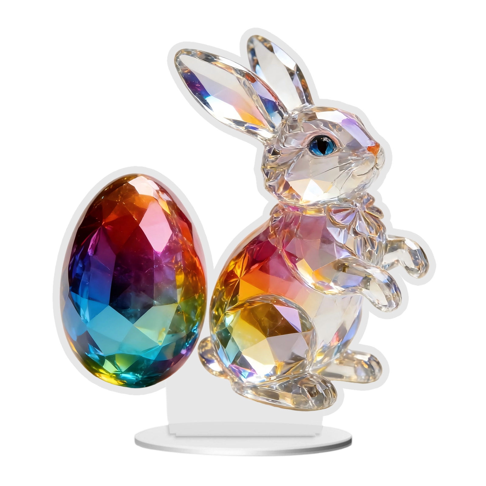 DwellJoy Easter Acrylic Egg Ornament Desktop Decor for Living Room ...