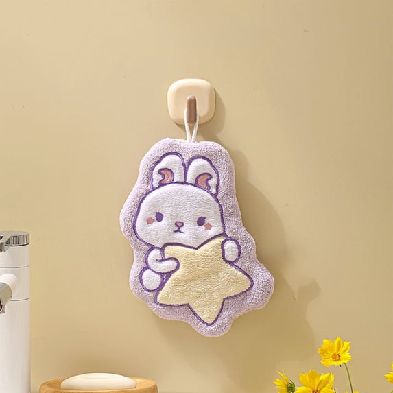 DwellJoy Easter Bunny Hand Towels, Flock Cleaning Cloths for Kitchen ...