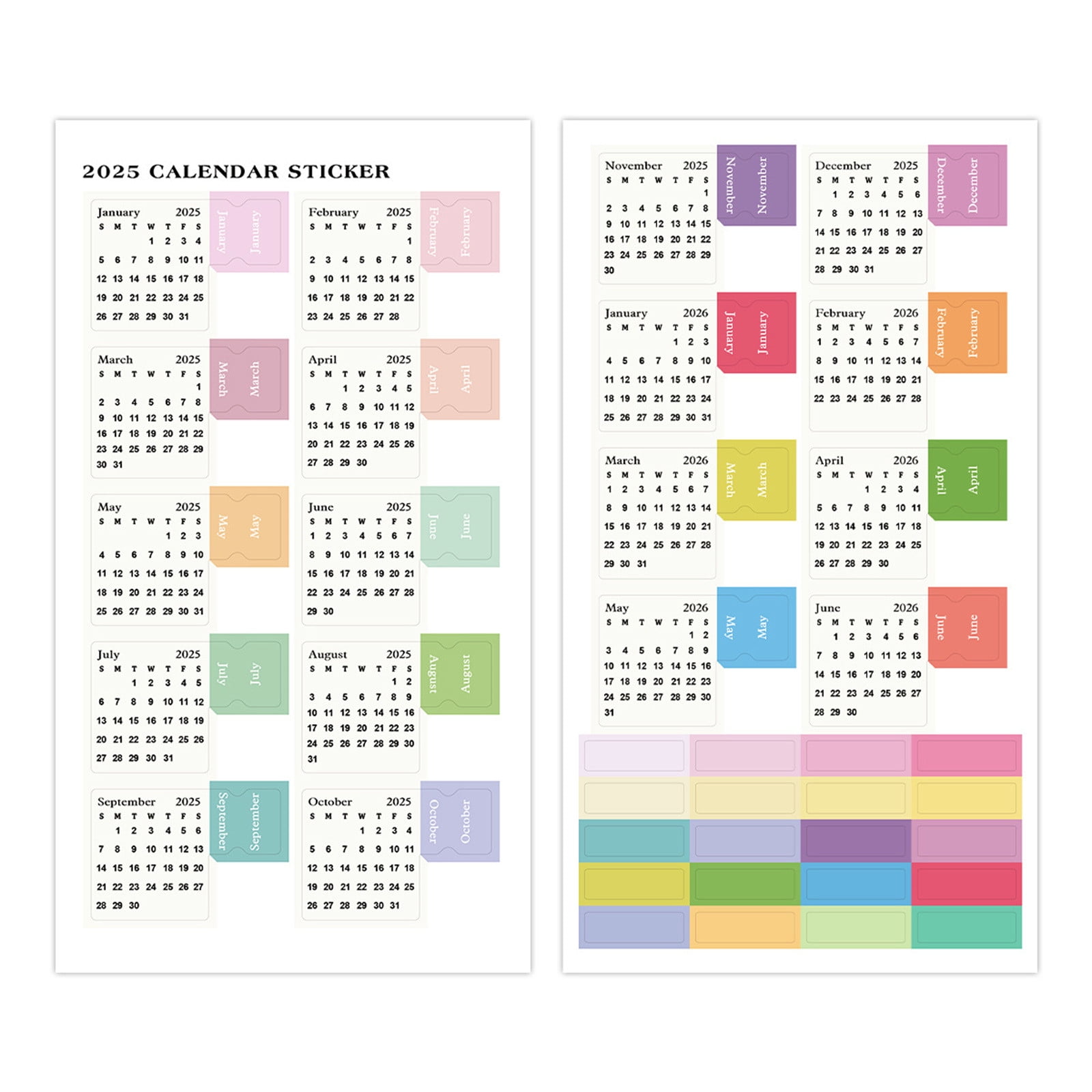 DwellJoy Happy Planner Stickers - Monthly Calendar Stickers for Adults ...