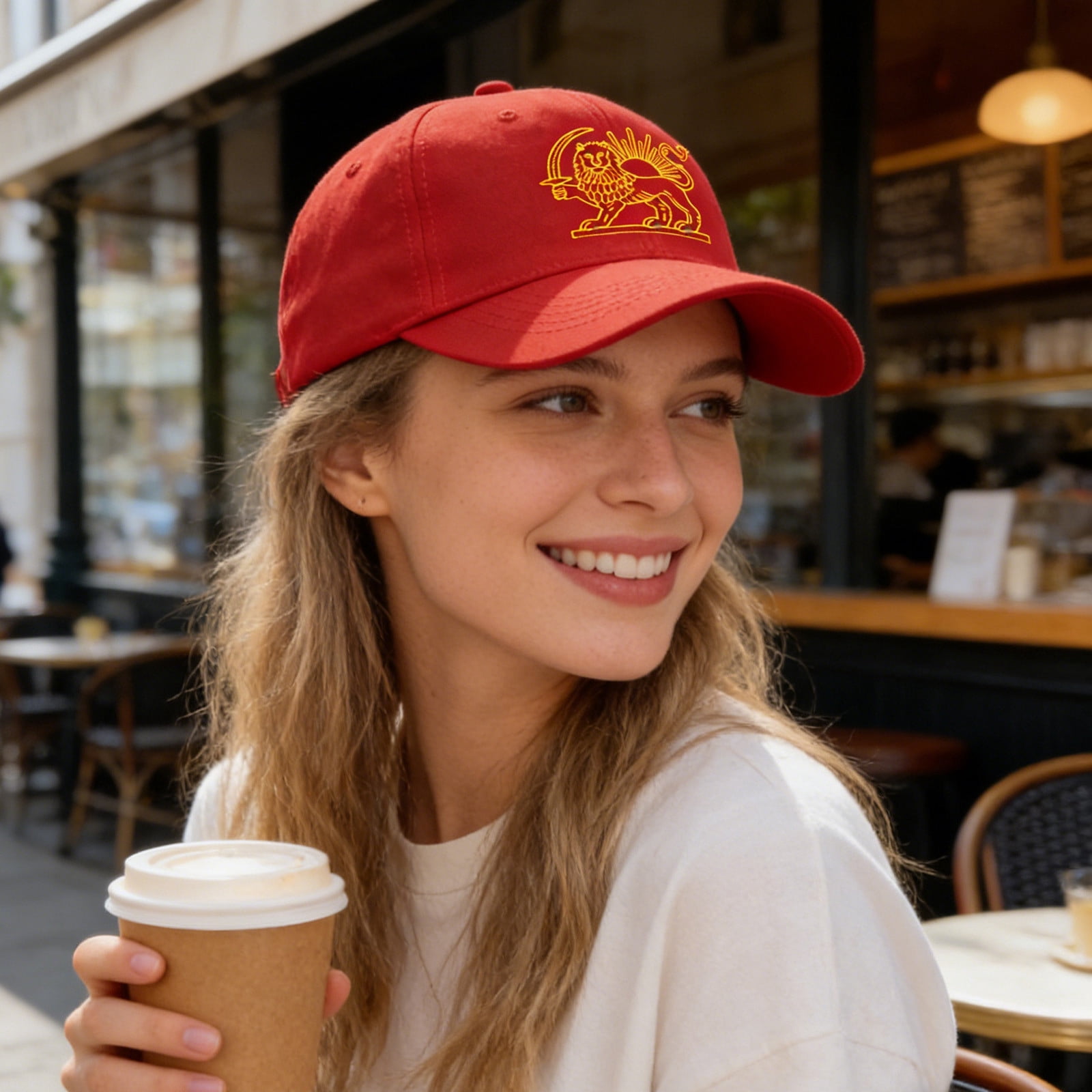 DwellJoy Iran Emblem Hat Adjustable Patriotic Iranian Flag Cap for Men ...