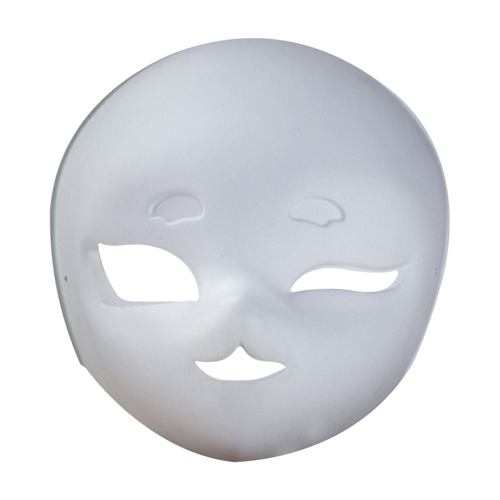 DwellJoy Premium PVC White Blank Masquerade Mask for Halloween Costume ...