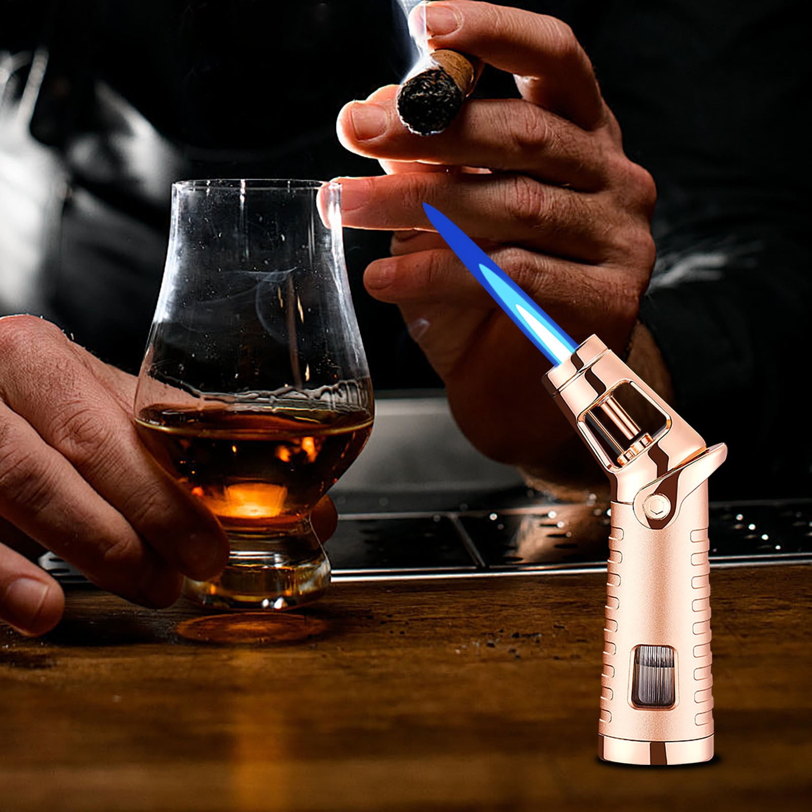 DwellJoy Premium Windproof Butane Torch Lighter - Full Metal Body ...