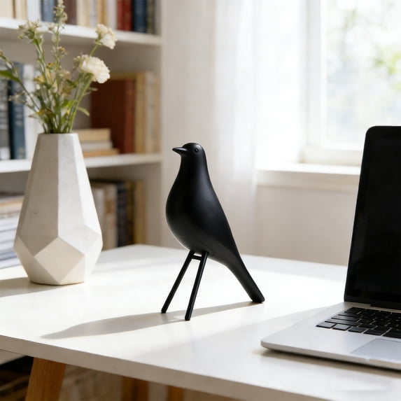 DwellJoy Small Bird Figurines Resin Statue Home Office Desk Decor ...