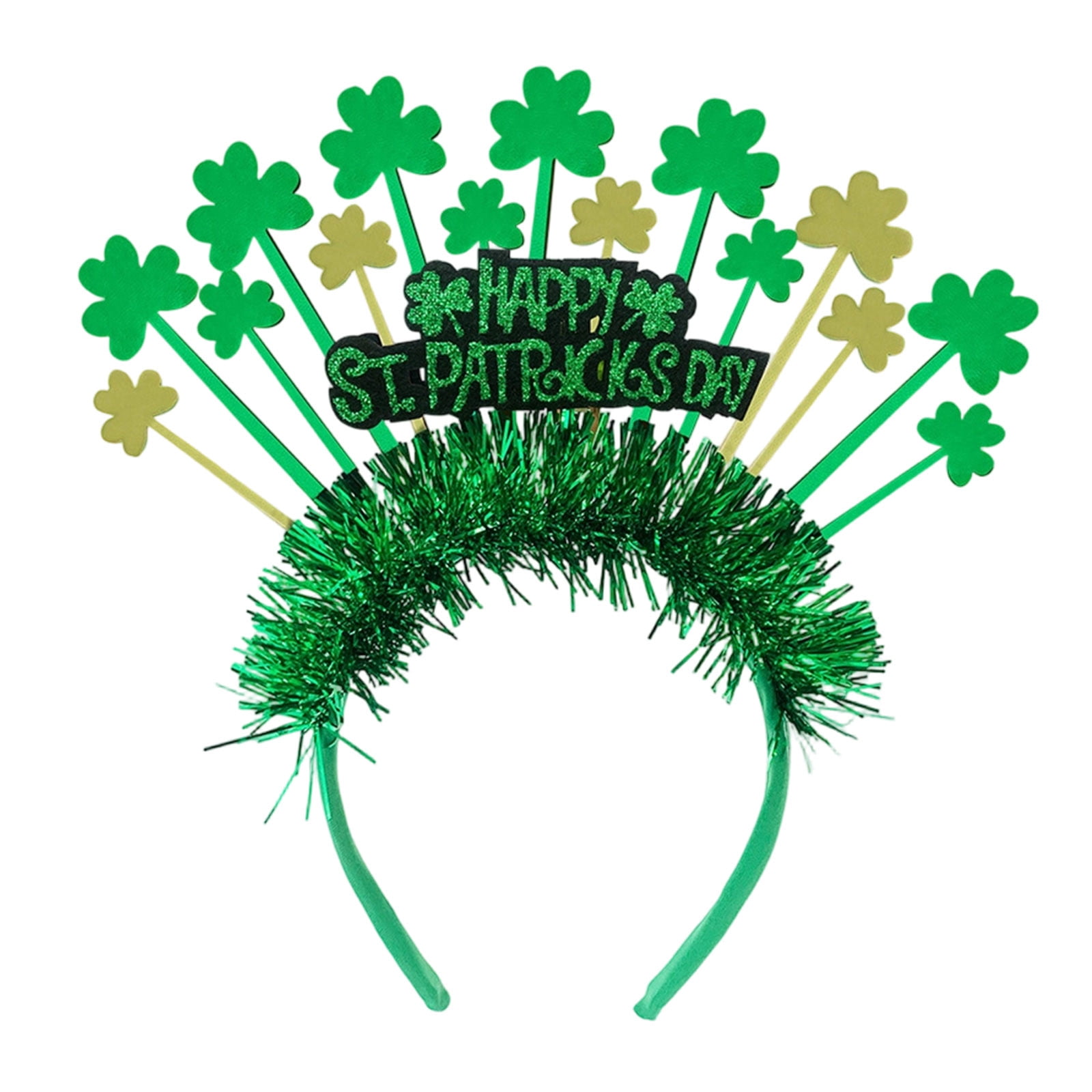 DwellJoy St. Patrick's Day Headband with Shamrocks, Irish Party Hair ...