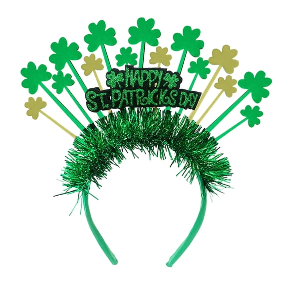 DwellJoy St. Patrick's Day Headband with Shamrocks, Irish Party Hair ...