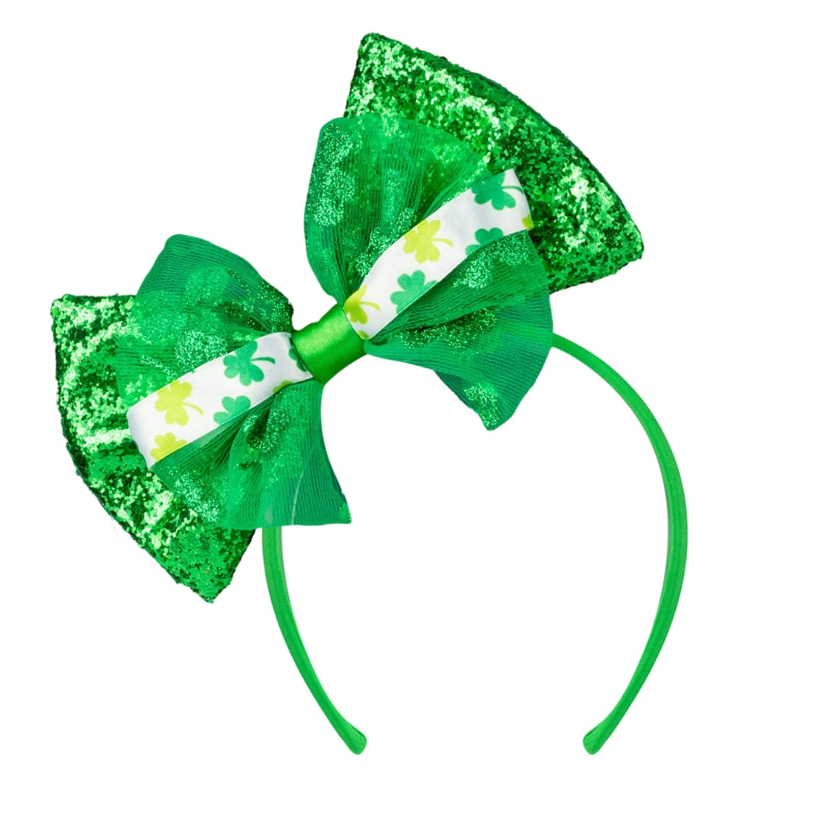 DwellJoy St. Patrick's Day Headband with Shamrocks, Irish Party Hair ...