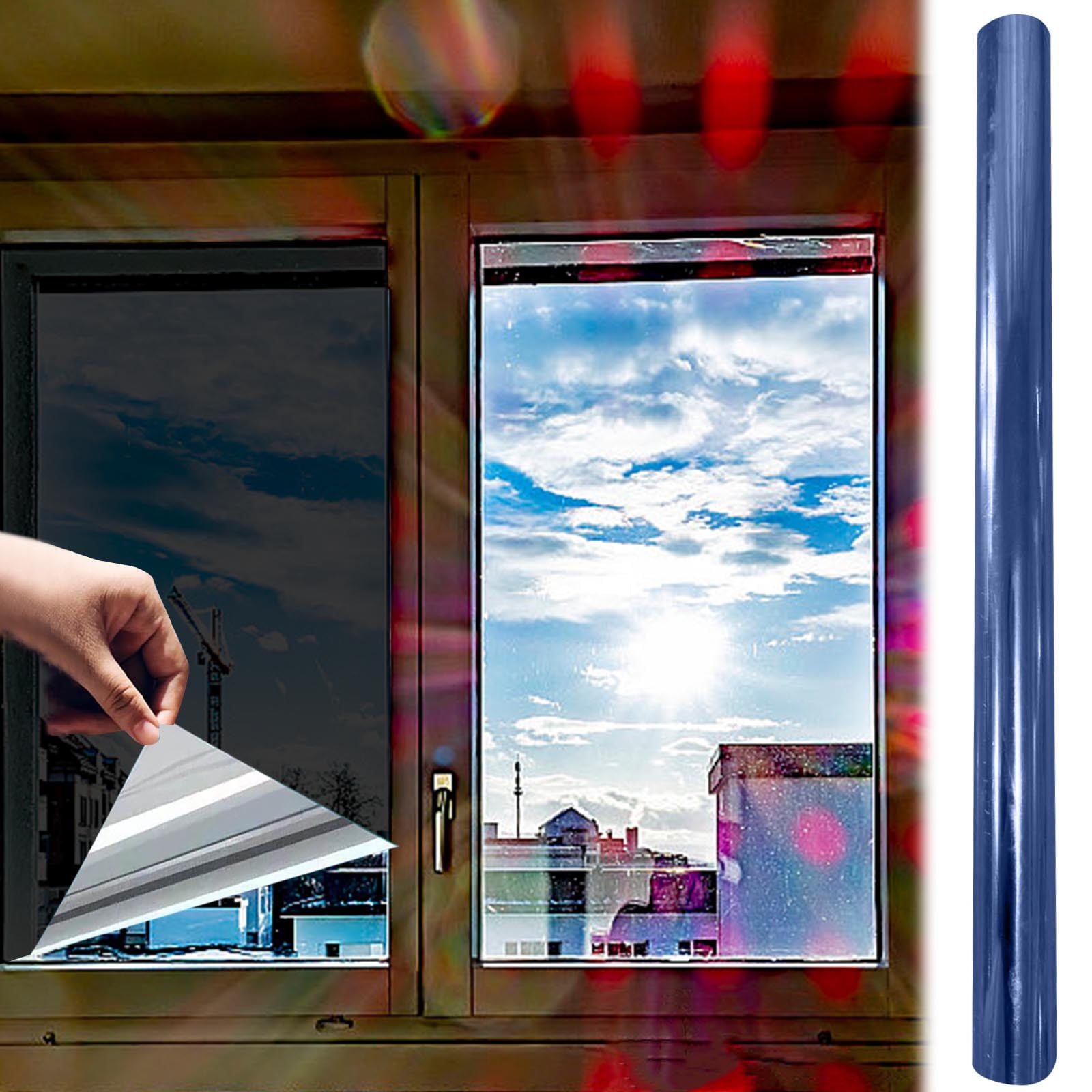 DwellJoy Ultra Clear Static Cling Window Film Kit - One Way Privacy ...