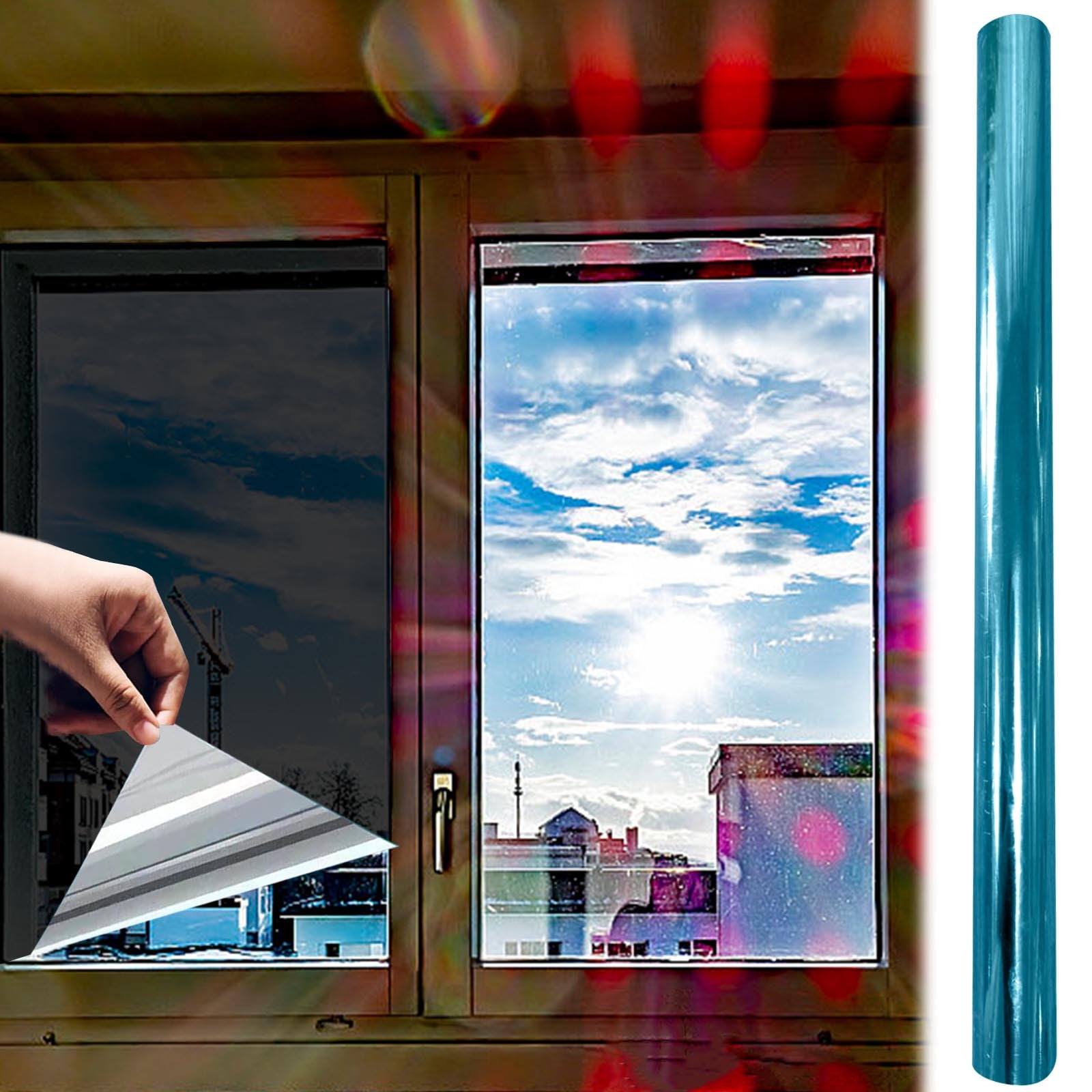 DwellJoy Ultra Clear Static Cling Window Film Kit - One Way Privacy ...